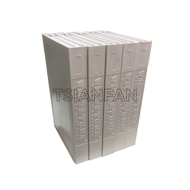 Quartz Sample Plastic Folder, Mosaic Tile Marble Sample Book 5 Fold PYJ